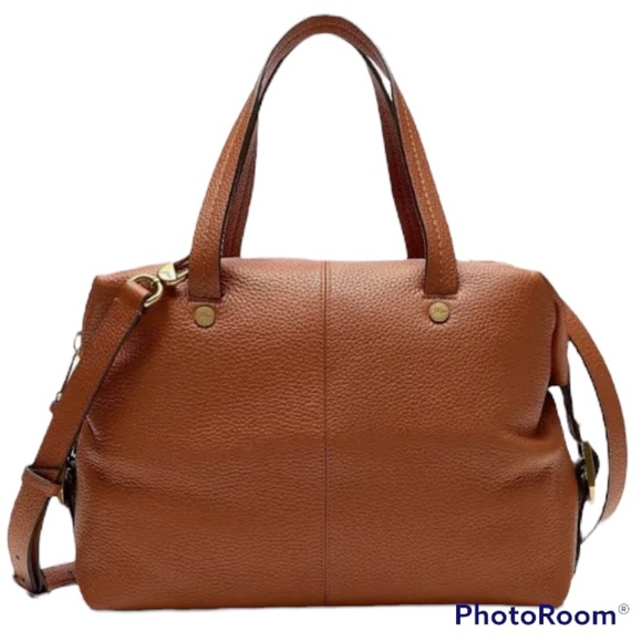 J. Crew | Bags | J Crew Bristol Convertible Pebble Satchel Brown ...
